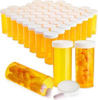 China Empty Pill Bottles with Easy Open Caps 8 Dram Plastic Medicine Containers Orange 50 Pack for sale