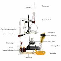 China 3.3 Borosilicate Glass Distillation Apparatus 15pcs Set 500ml for Essential Oil Moonshine DIY for sale