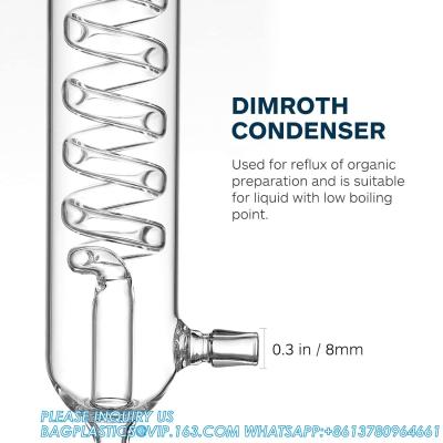 China Allihn Condenser Glass Soxhlet Extractor 31cm Distillation Chemistry Lab Glassware Tube for sale