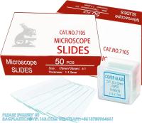 China Microscope Slides and Coverslips 100 Slides 1x3 Inch 100 Coverslips 22x22mm Blank Glass Slides for Microscopy for sale