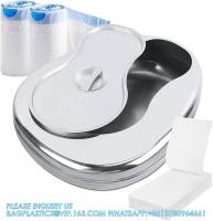 China 304 Stainless Steel Bedpan Heavy Duty 661 lb Capacity with Lid for Bedridden Patients for sale