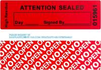 China Transfer Tamper Evident Security Void Stickers 1x3.35 Inches Waterproof Tamper Proof Seals for Reusable Packaging for sale