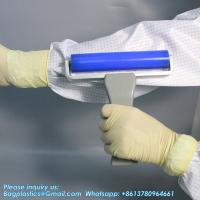 China Industrial Reusable Silicone Sticky Lint Roller 8 Inch High Adhesive Cleanroom Dust Remover for sale