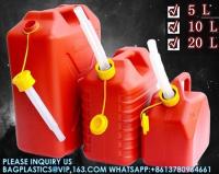 China Red 10L HDPE Plastic Gas Jerry Can 2.5 Gallon Fuel Container with Flexible Spout for sale