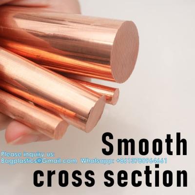 China 99.9% Pure Copper Rod 8mm Dia 200mm Length Solid Bare Cu Round Bar for Electrical & Heat Transfer for sale