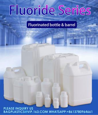 China HDPE Fluorinated Plastic Bottles 50ml to 1000ml Chemical Solvent Containers Anti-Corrosion for sale