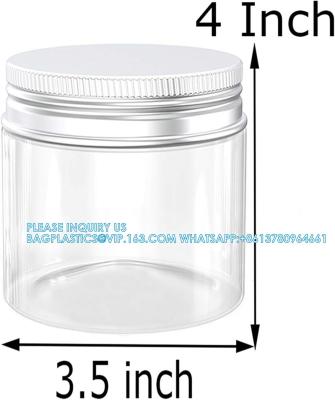China 16 oz Clear PET Plastic Mason Jars with Airtight Lids for Food Storage 6 Pack for sale