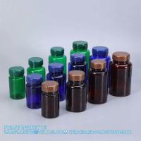 China Amber PET Pharmaceutical Pill Bottle 225ml 300ml with Tamper Evident Lid for sale