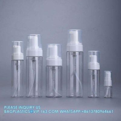 China Wholesale 80ml Clear PET Foam Pump Bottle for Hand Wash Soap Cosmetic Storage for sale