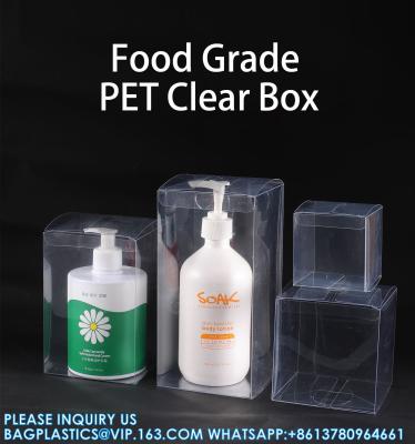 China Clear PET Plastic Gift Favor Boxes 2x2x6 Inch Rectangle Candy Cookie Treat Boxes for sale