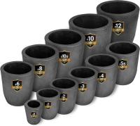 China Silicon Carbide Graphite Crucible 55ml 1800C for Melting Gold Silver Copper Brass Aluminum for sale