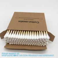 China Bamboo Cotton Swabs 100pcs Double Head Disposable Ear Buds Eco Friendly Daily Use for sale