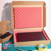 China 16.7x13x2.5 Inch Kraft Laptop Shipping Box Set with Foam Padding and Charger Box for Secure Mailing for sale