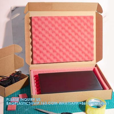 China 16.7x13x2.5 Inch Kraft Laptop Shipping Box Set with Foam Padding and Charger Box for Secure Mailing for sale