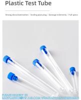 China 12x100mm Round Bottom Plastic Test Tubes with Screw Cap PS PE Laboratory Sample Tubes for sale