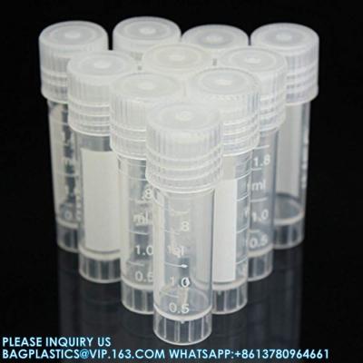 China 2ml PP Cryogenic Vial Self Standing with Cap -180°C Lab Sample Storage Tube for sale