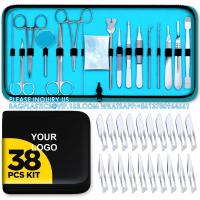 China Advanced Dissection Kit 37 Piece Stainless Steel Anatomy Biology Lab Set with 20 Scalpel Blades for sale