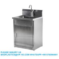 China Stainless Steel Single Faucet Sink with Cabinet for Lab Hospital School 1200mm for sale