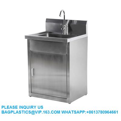 China Stainless Steel Single Faucet Sink with Cabinet for Lab Hospital School 1200mm for sale