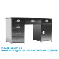 China Custom Stainless Steel 304 Lab Desk with Lock for Hospital School Industrial Use for sale