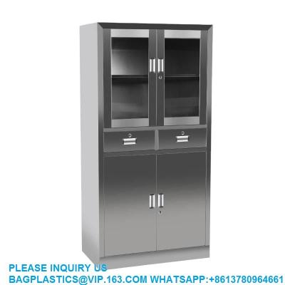 China Stainless Steel Medical Cabinet with Drawers Lab Furniture 304 Grade Custom Size for sale
