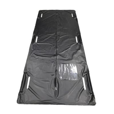 China Custom Central Zipper Disposable Waterproof Dead Body Bag PVC 2300x900mm for sale