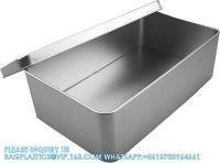 China Silver Metal Tin Box with Lid 8.2x4.7x2.4 Inch Large Storage Container for Keys Cookies Pencils for sale