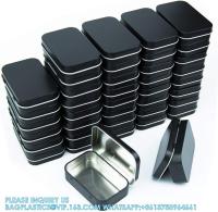 China Metal Rectangular Empty Hinged Tins - Pack Of 40 Silver Mini Portable Box Small Storage Kit & Home Organizer With Lids for sale
