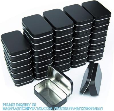 China Metal Rectangular Empty Hinged Tins - Pack Of 40 Silver Mini Portable Box Small Storage Kit & Home Organizer With Lids for sale