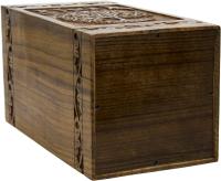 China Handmade Rosewood Urn for Human Ashes Tree of Life 250 Cubic Inch Adult Cremation Urn for sale