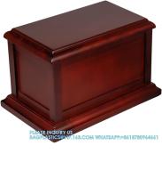 China Cherry Solid Wood Cremation Urn 220 cu in for Adult Human Ashes Eco-Friendly Wooden Casket Urn for sale