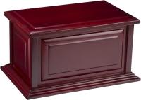 China Handcrafted Wooden Cremation Urn for Adult Ashes 240 Cubic Inch Capacity MDF for sale