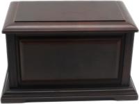 China Extra Large Wooden Cremation Urn for Human Ashes Adult Burial Casket 320 Cubic Inch Capacity for sale