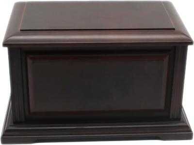 China Extra Large Wooden Cremation Urn for Human Ashes Adult Burial Casket 320 Cubic Inch Capacity for sale