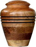 China Large Mango Wood Cremation Urn for Adult Ashes Up to 240 lbs Screw Top Lid for sale