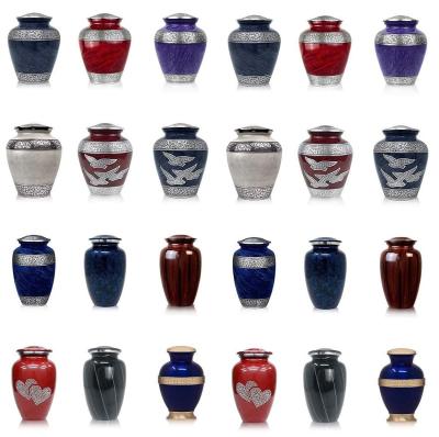 China Adult Cremation Urn for Human Ashes Large Metal Burial Urn 200 Cubic Inch Capacity for sale