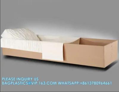 China Cardboard Cremation Casket Rental Insert 24in Wide Paper Coffin for Adult American Style for sale