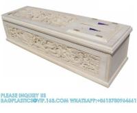 China Japan Style Hand-Carved Solid Wood Funeral Coffin 1890x540x450mm Collapsible for sale