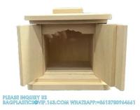 China Japanese Funeral Paulownia Wood Urn Box with Openable Window for 4-8 Inch Porcelain Urns for sale