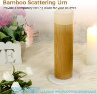 China 4PCS Natural Bamboo Scattering Urn Set 1.4x7.5 Inch Cremation Ashes Tube for Human Pet for sale