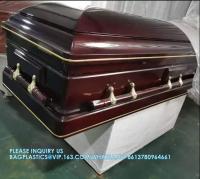China Wholesale Wooden Coffin 216x72cm Adult Casket with Custom Painting European Style for sale