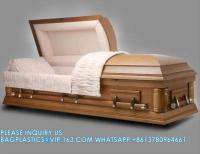 China Walnut Veneer Casket High Gloss Cherry Finish 78.7x22.56x13.8 Inch Inner Dimensions for sale