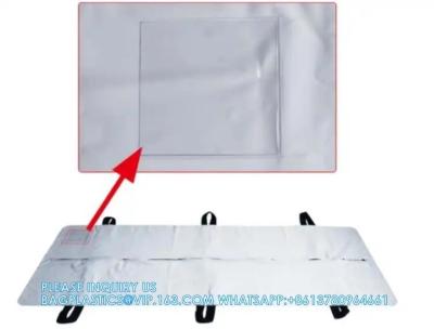 China White Vinyl Cadaver Body Bag 36x90 Inch Full Length Center Zipper PVC Mortuary Bag 200 Micron for sale