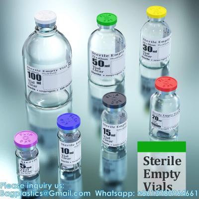 China Sterile Empty Vials 30ml with Self Healing Injection Port and Flip Off Aluminum Cap Steam Sterilized for sale