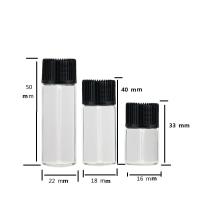 China 10ml Clear Glass Vials with Screw Caps Leak Proof Small Liquid Sample Vial 22mm x 50mm 100 Pack for sale