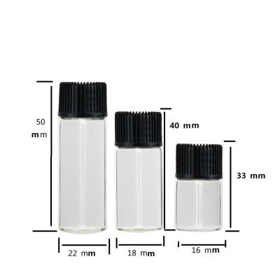 China 10ml Clear Glass Vials with Screw Caps Leak Proof Small Liquid Sample Vial 22mm x 50mm 100 Pack for sale