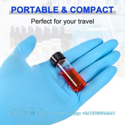 China 4ml Clear Borosilicate Glass Vials with Screw Caps Leak Proof Lab Sample Bottles 100 Pack for sale
