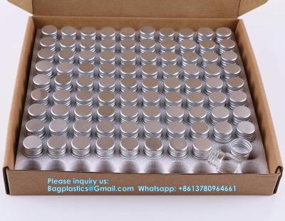 China 100 Sets 5ml Small Glass Bottles with Aluminum Screw Caps Tiny Vials for DIY Art Craft Storage for sale