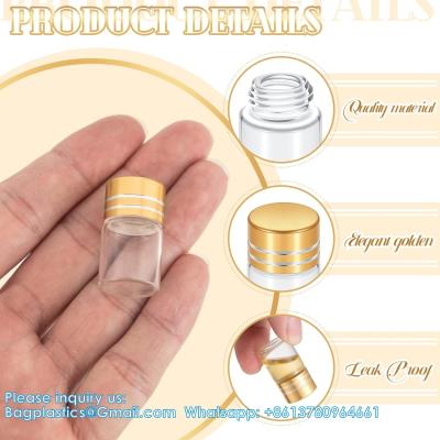 China Mini Clear Glass Bottles 1ml 60pcs with Plastic Stoppers Tiny Vials for DIY Crafts Jewelry Making for sale
