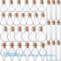 China Mini Glass Bottles with Cork Stoppers 2ml Handmade Wishing Bottles for DIY Wedding Party Favors for sale